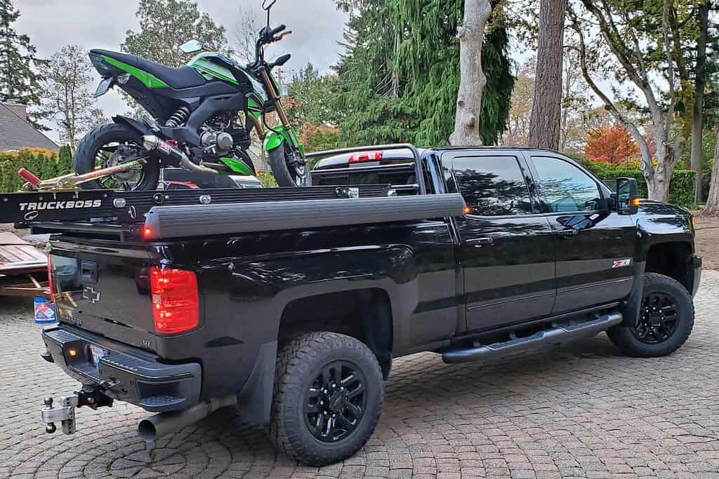 FlexxLoader Motorcycle Loading Ramp for Pickup Trucks - TRUCKBOSS Decks